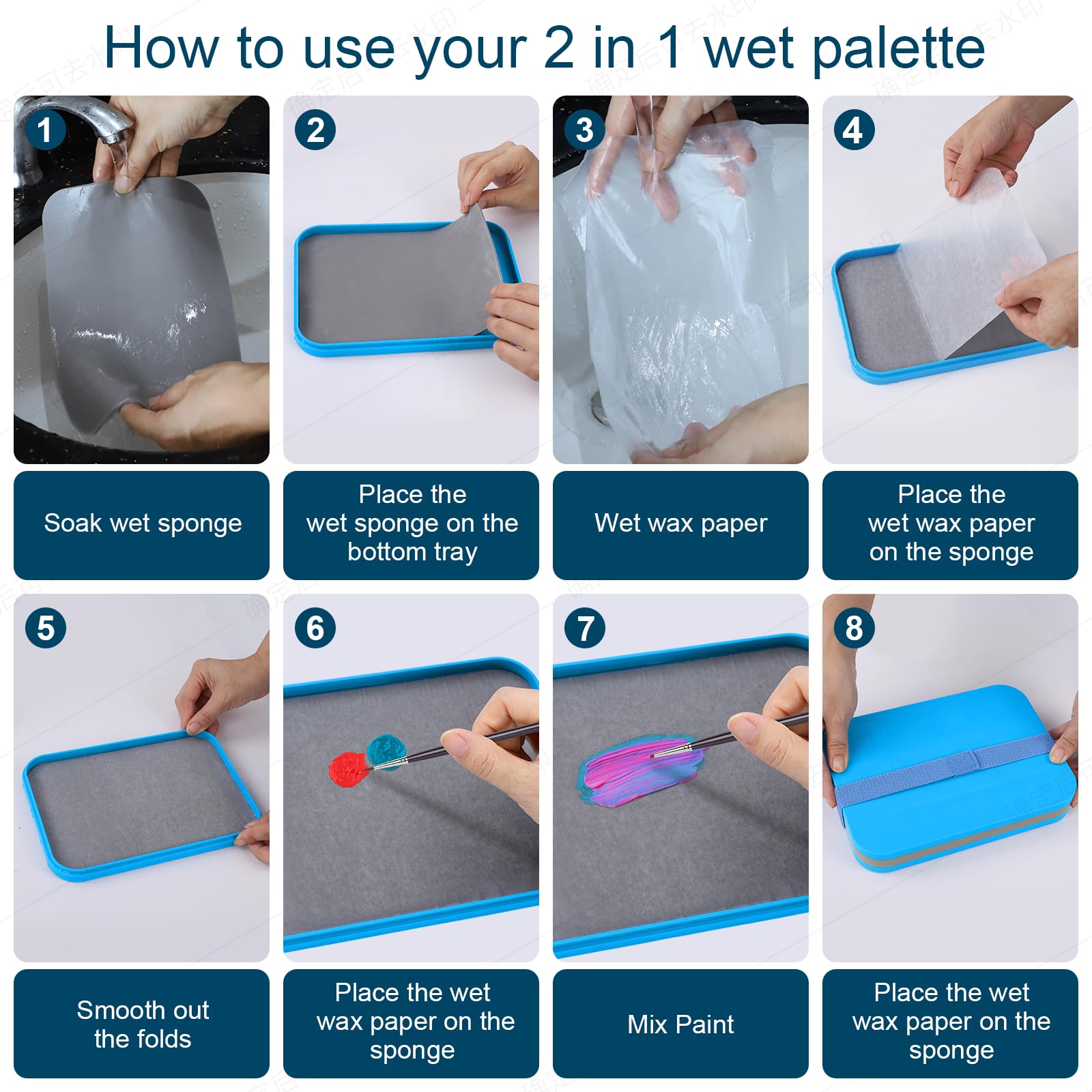 Mua ISWUJIA Wet Palette, Stay Wet Palette for Acrylic Miniature ...
