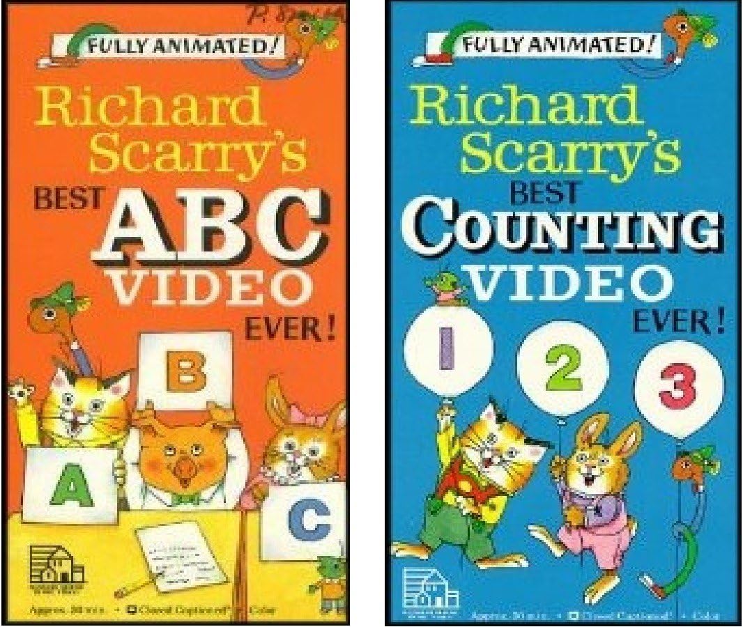 Amazon.com: Richard Scarry's Best ABC Video Ever AND Best Counting ...