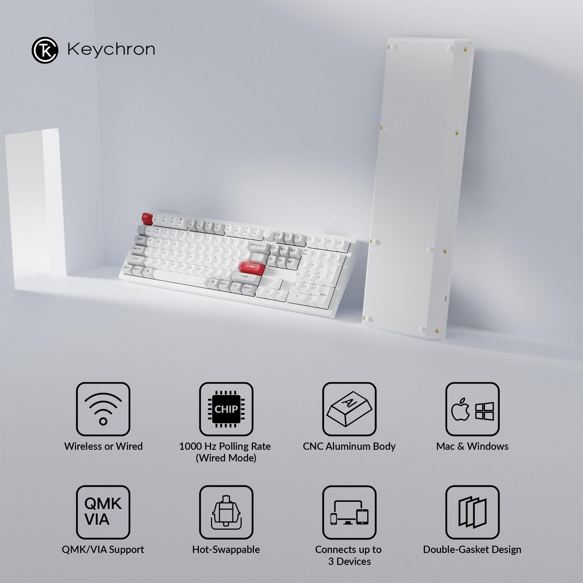 Mua Keychron Q6 Pro Full-Size Bluetooth Custom Mechanical Keyboard for ...