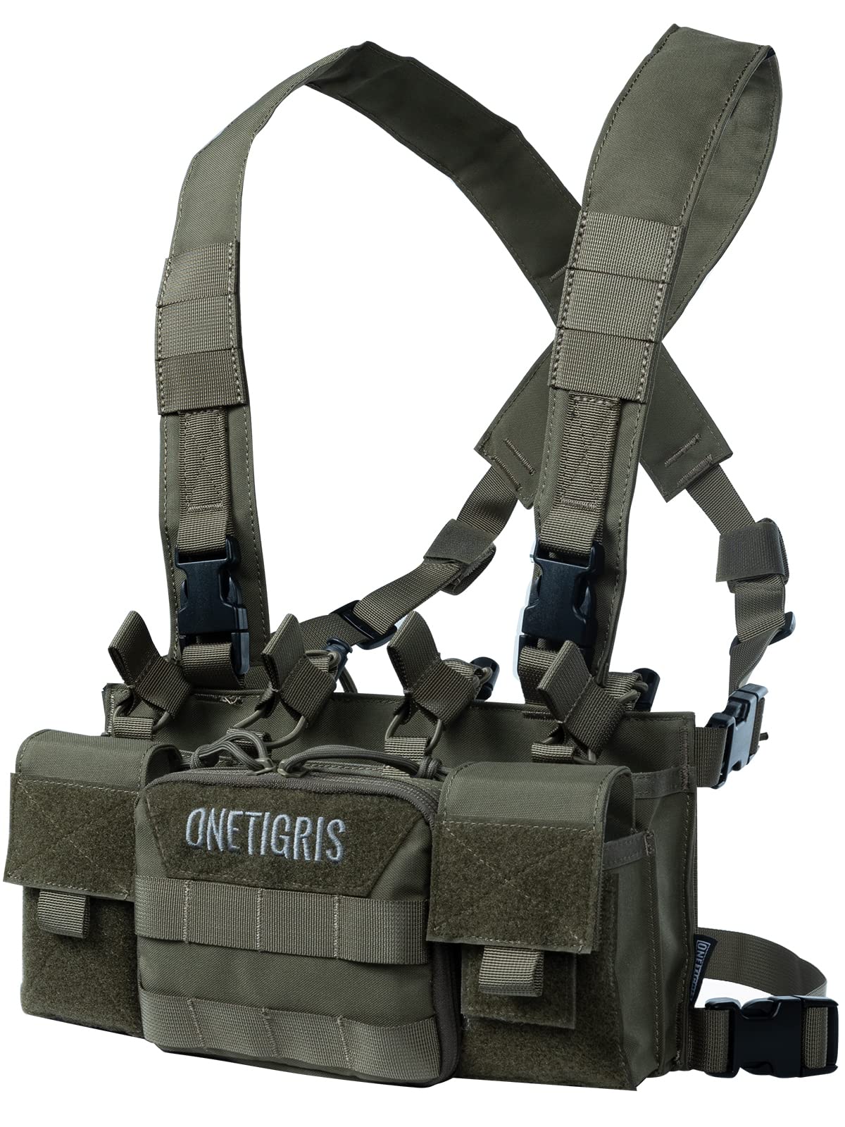 OneTigris Chest Rig, MOLLE Chest Rigs Tactical Chest Rig Dangler Pouch ...