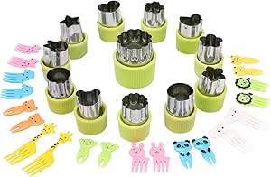 Amazon.com: Vegetable Cutters Shapes Set, 12pcs Stainless Steel Mini ...