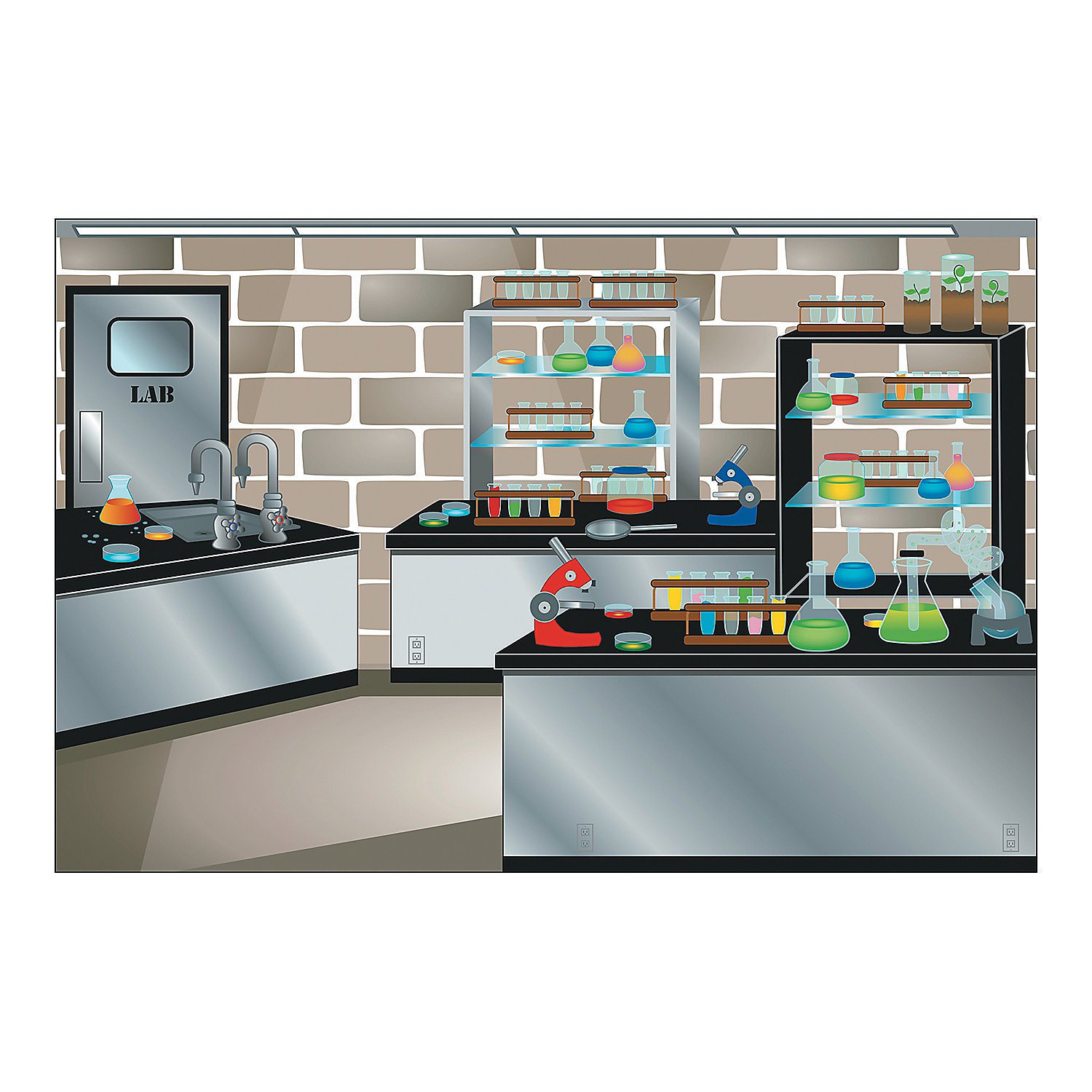 Buy Fun Express Science Lab Backdrop Banner (9 feet Long) Science Party ...