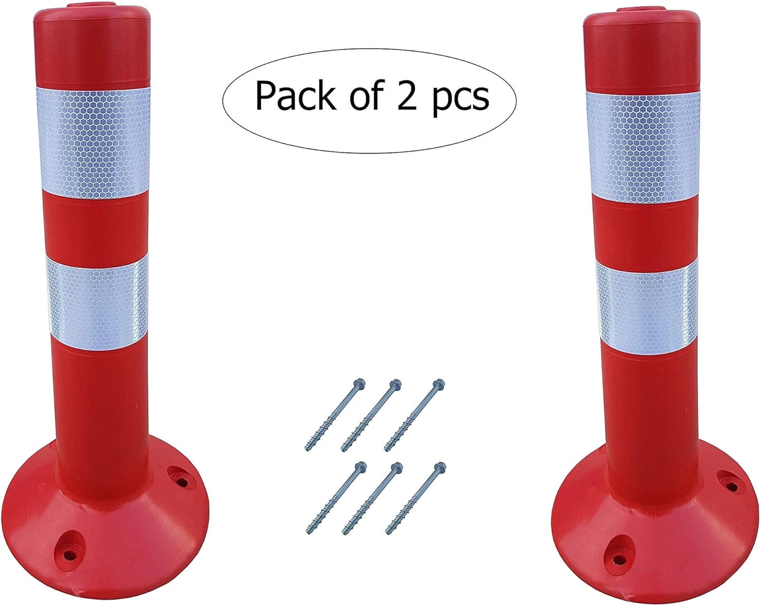 SNS SAFETY LTD Plastic Traffic Post with Reflective Collars, made of ...