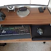 Keyboard Shelf Runners Adjustable Under Desk Computer Slides Steel with ...