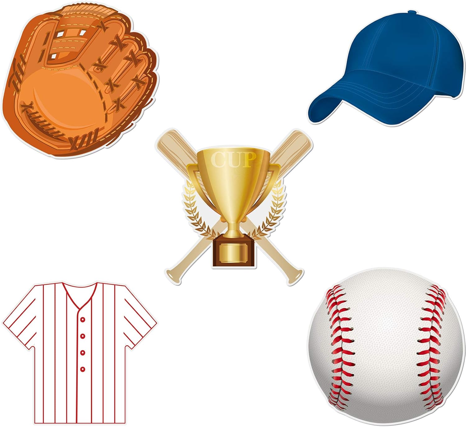 45 Pieces Baseball Paper Cut Outs Versatile Classroom Decoration Sports ...