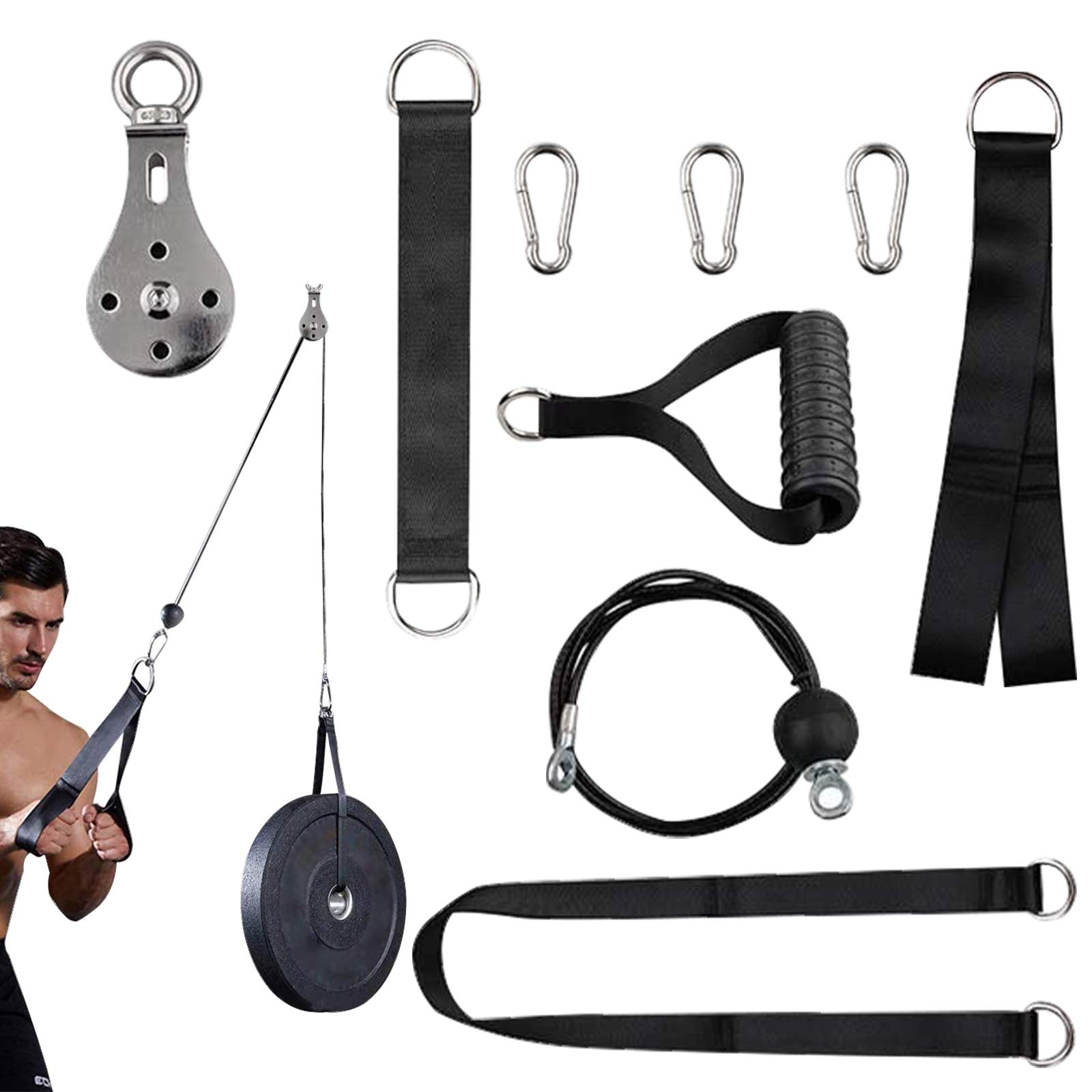 Mua Fitness LAT and Lift Pulley System Pulley Cable Machine Attachment ...