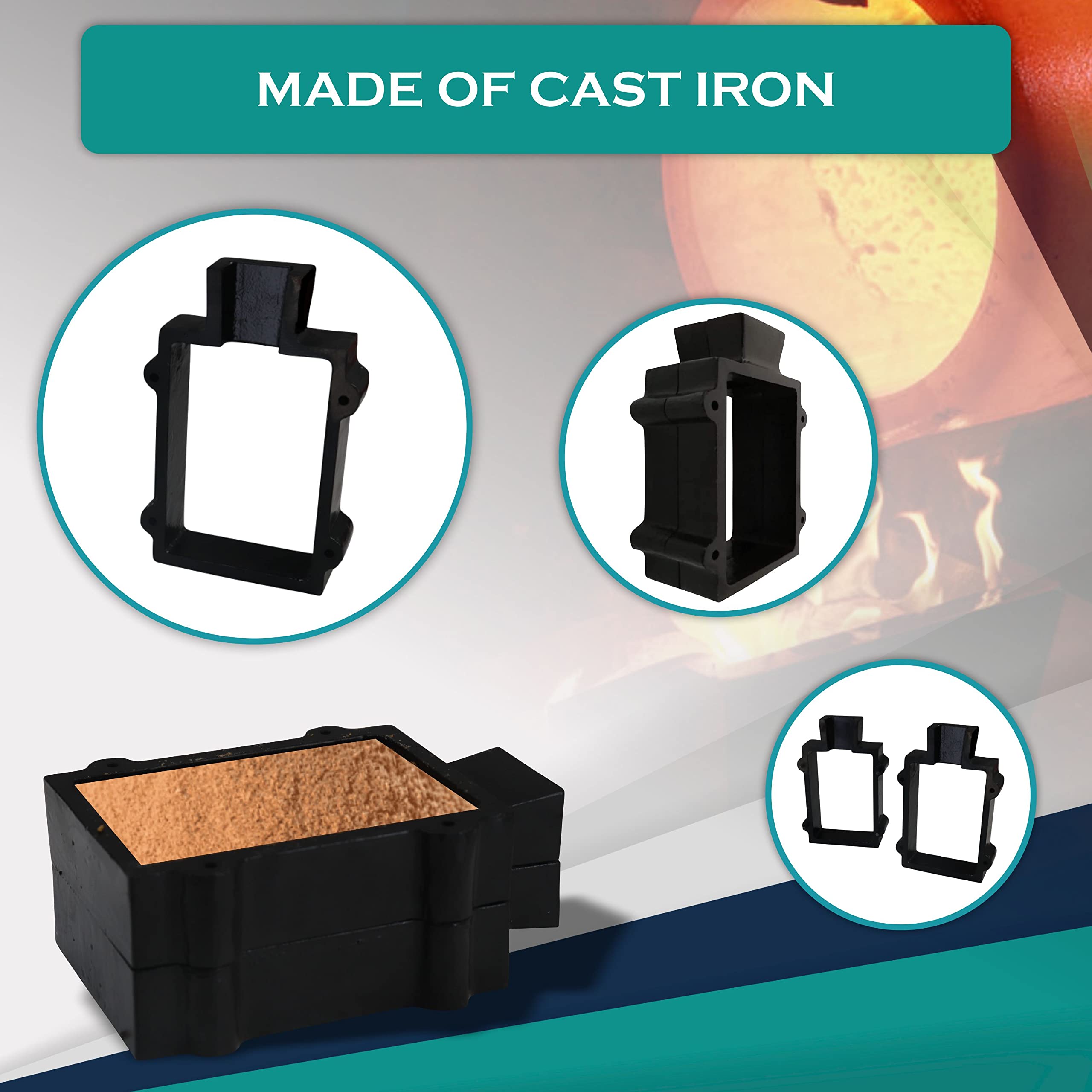 Mua Cast Iron 2-Part Flask Mold Frame for Sand Casting Jewelry Metal ...