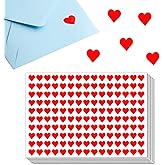 Amazon.com: 600 Pieces - Red Heart Stickers Sheets, 1 inch : Office ...