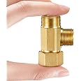 Amazon.com: Water Line Adapter Splitter Tee Valve - Brass Dishwasher ...
