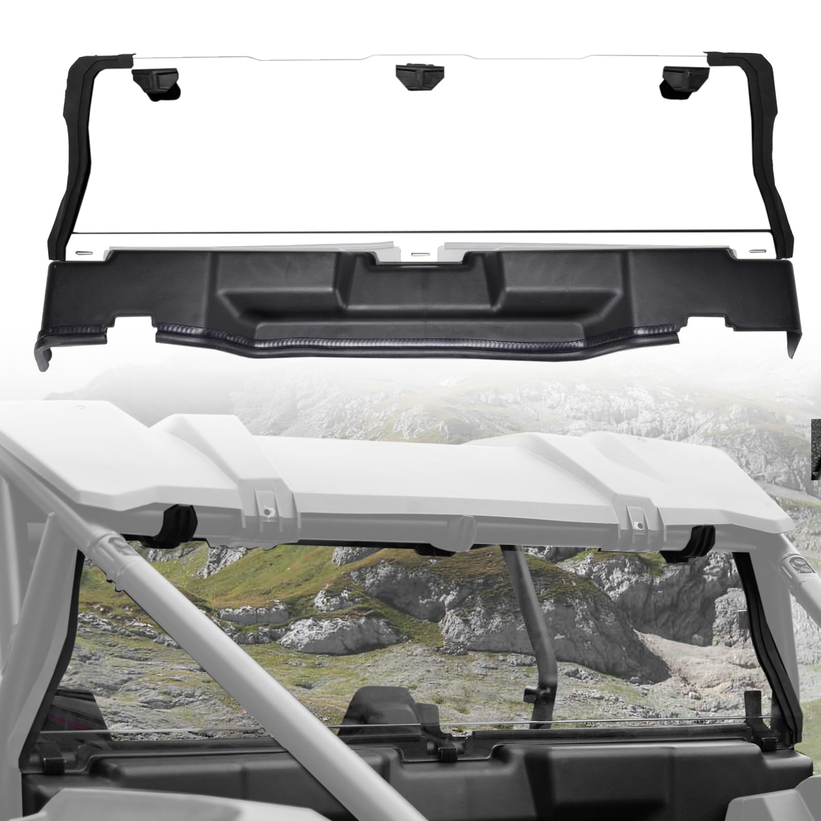 A & UTV PRO Rear Windshield for 2024 RZR XP 1000/ XP 4 1000, Heavy Duty ...