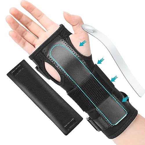 PKSTONE Wrist Splint for Carpal-Tunnel Syndrome, Adjustable Compression ...
