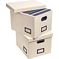 Amazon.com : SUPERJARE File Box for Hanging Files, Set of 2, Storage ...