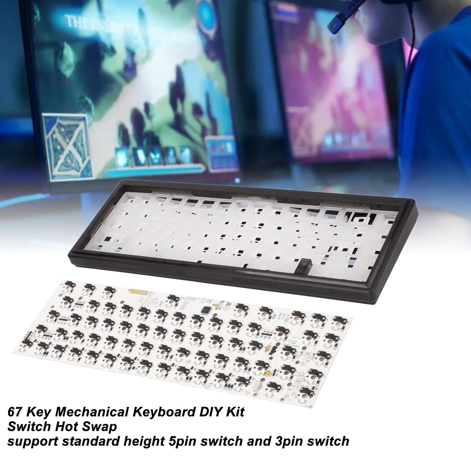 Mua Yoidesu DIY Mechanical Keyboard Kit, 67 Keys Hot Swappable 3pin ...