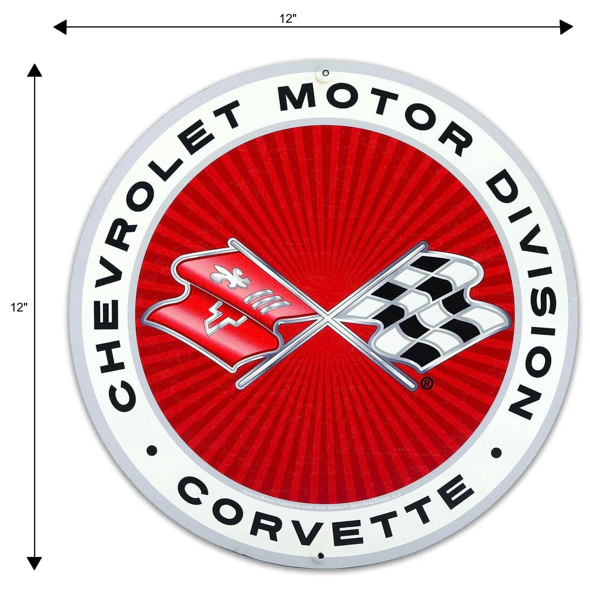 Mua Chevrolet Motor Division Corvette Logo Round Metal Sign - Classic ...