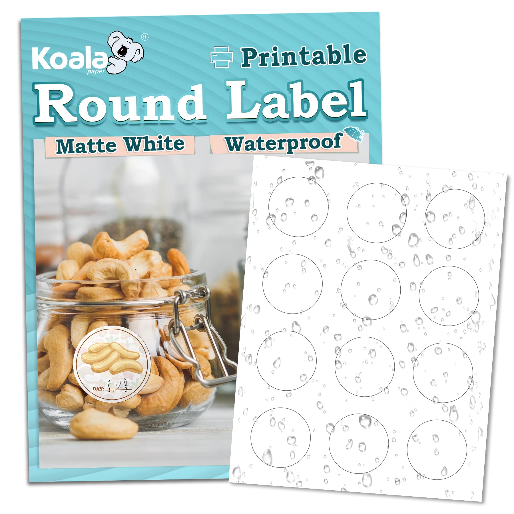 Mua Koala Round Labels 2 Inch, Waterproof Printable Circle Labels for ...
