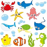 Amazon.com: Ocean Fish Animal Sea Life Mermaid Cutouts 54 Pack Large ...