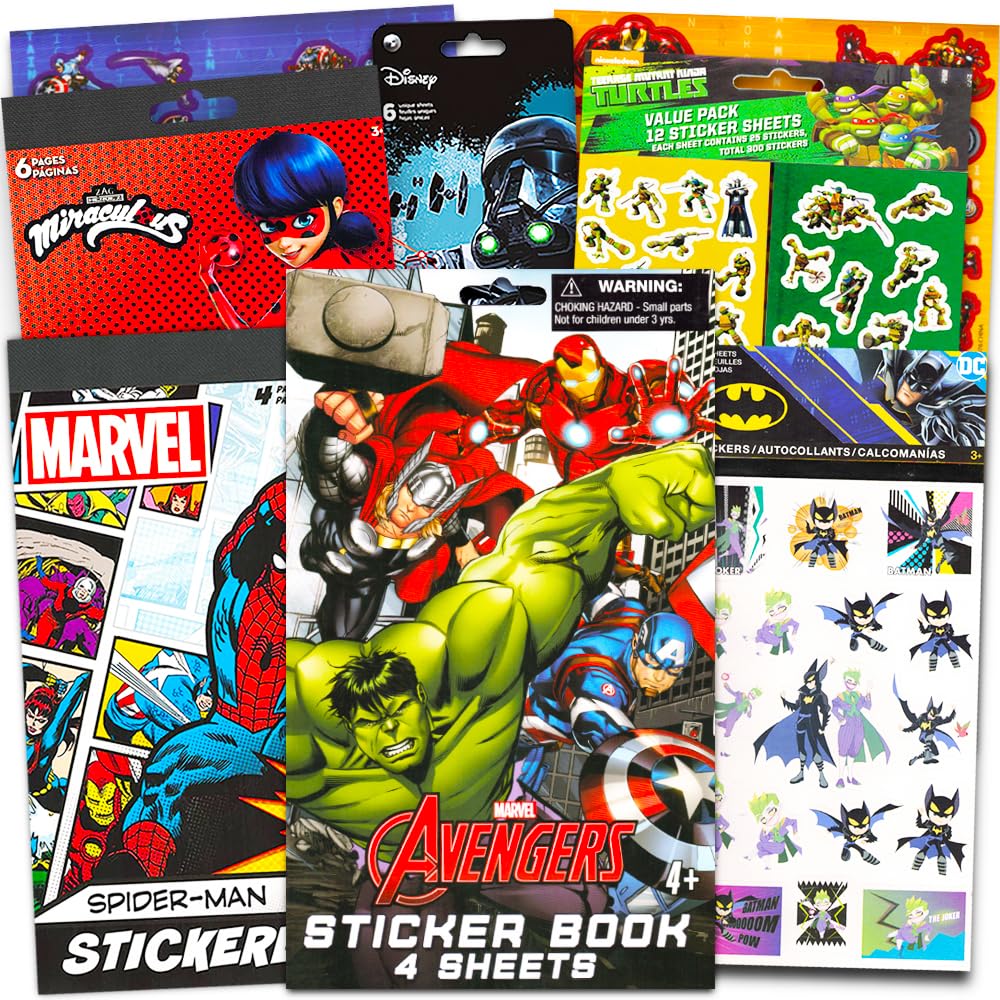 Mua Superhero Stickers for Kids Boys Girls Set ~ Over 1200 Licensed ...