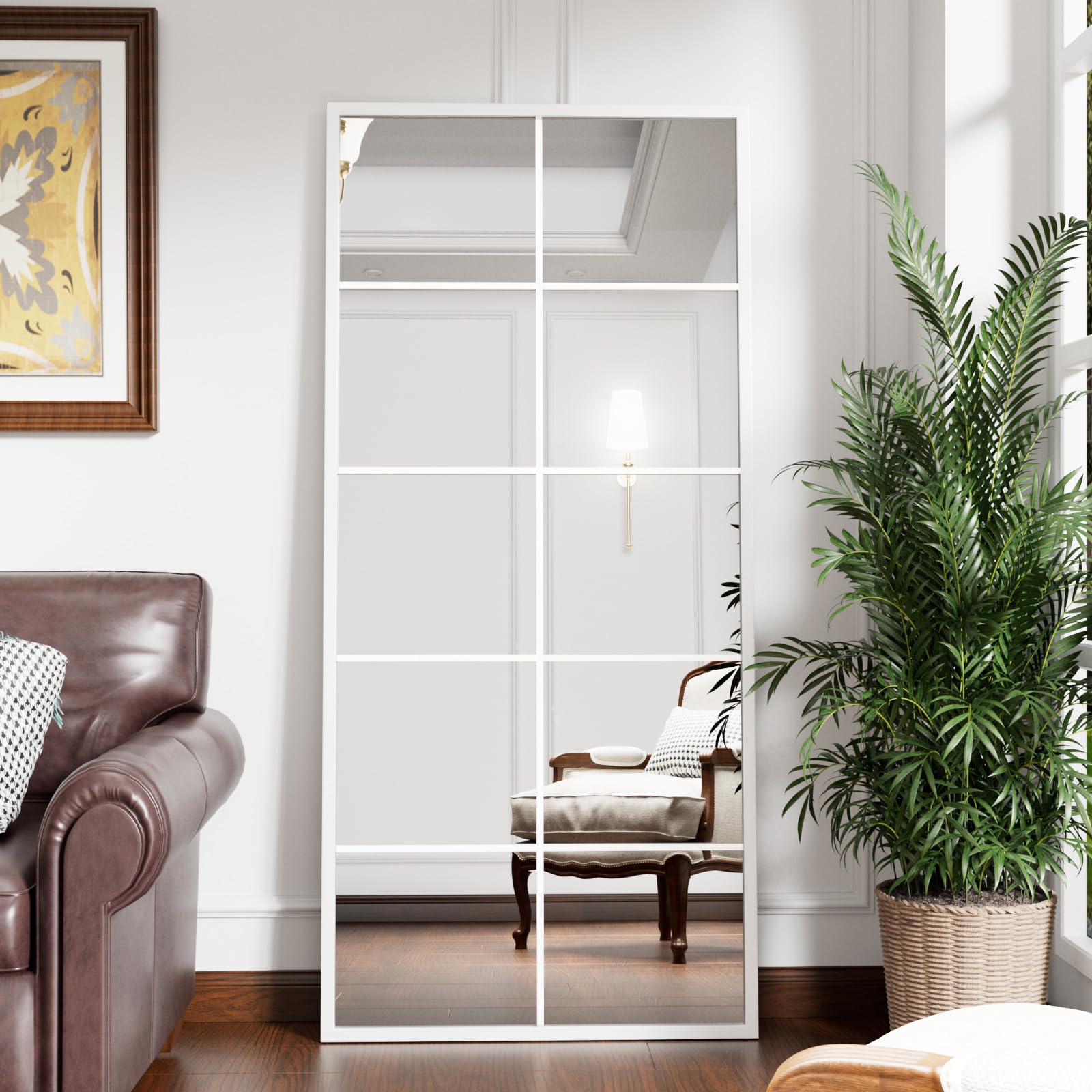 ZMYCZ Mirror Full Length, 71"x32" Large Rectangular Mirror, Window Pane ...