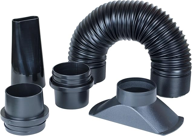 POWERTEC 70207 4 Inch Flexible Dust Collection Hose and Fittings Kit ...