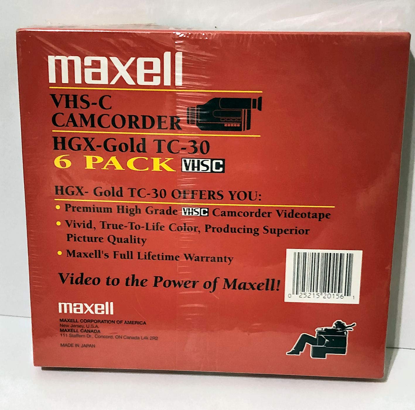 Mua Maxell VHS-C Camcorder, HGX-Gold TC-30, 6-Pack trên Amazon Mỹ chính hãng 2025 | Fado