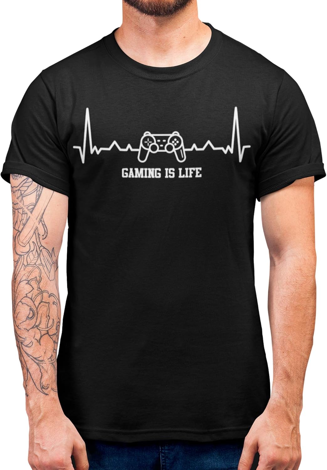Gaming is Life T Shirt, Gaming Gift, Funny T Shirts for Men, Black T ...