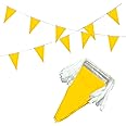 Amazon.com: TSMD Solid Yellow Pennant Banners Flags String DIY Bunting ...