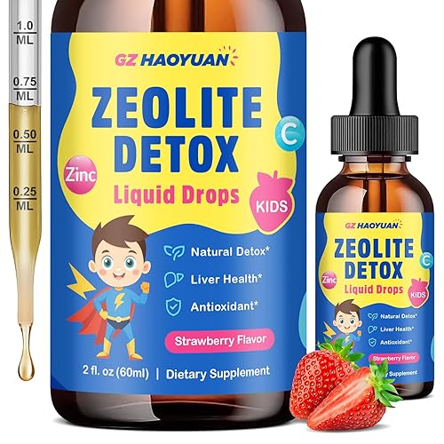 Zeolite Detox for Kids & Adults, Liquid Zeolite Detox Drops with ...
