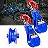 FITHOIST 2 Tons Snatch Block with Hook(2 Pack) 3" Sheave for 3/8" Inch ...
