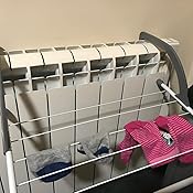 DIVCHI 5 Bar Radiator Folding Airer Radiator Towel Holder Clothes Dryer ...
