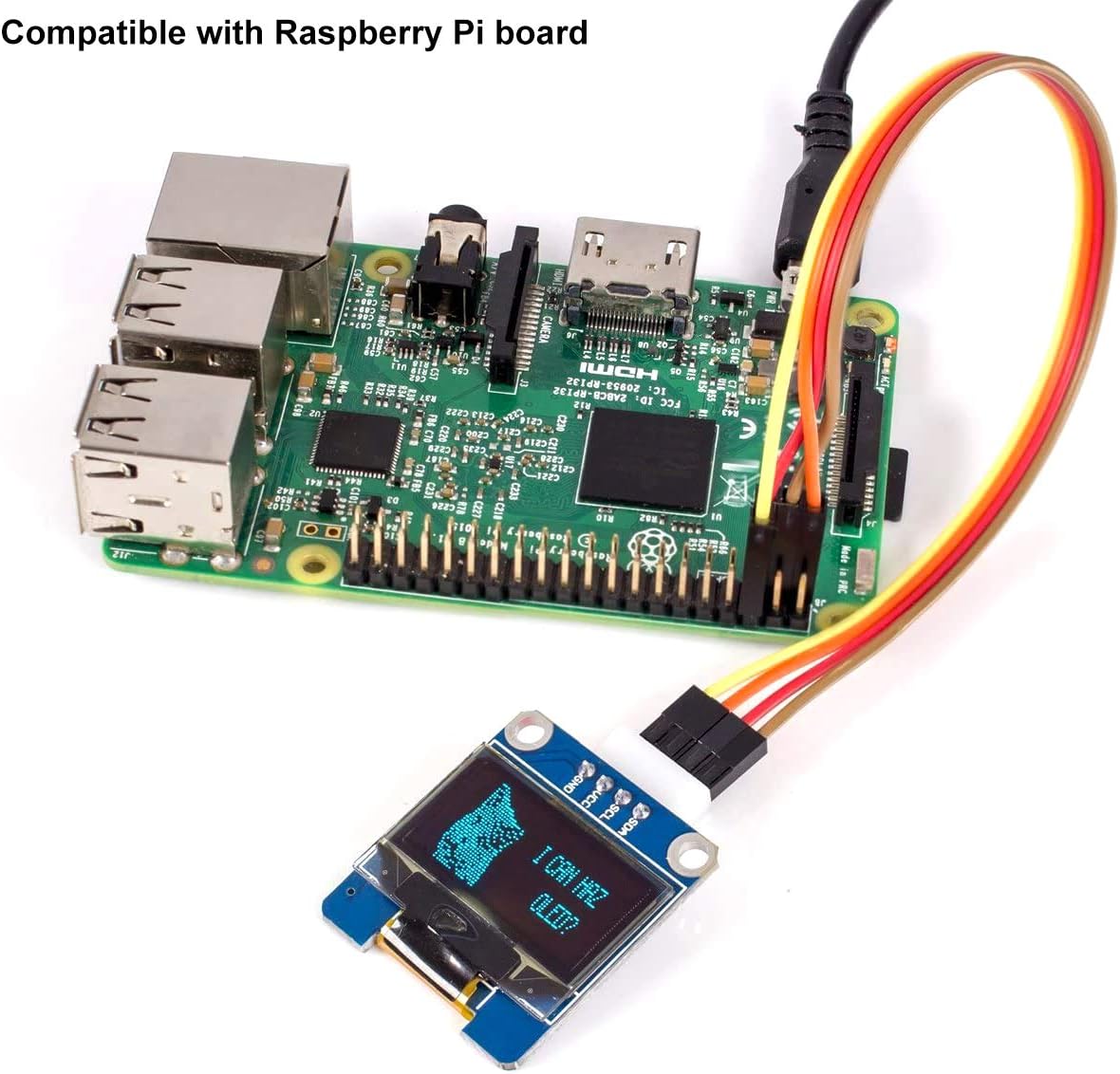 MakerHawk I2C IIC OLED Display Module SSD1306 Chip 128X64 Pixel 0.96 Inch Display Module with ...
