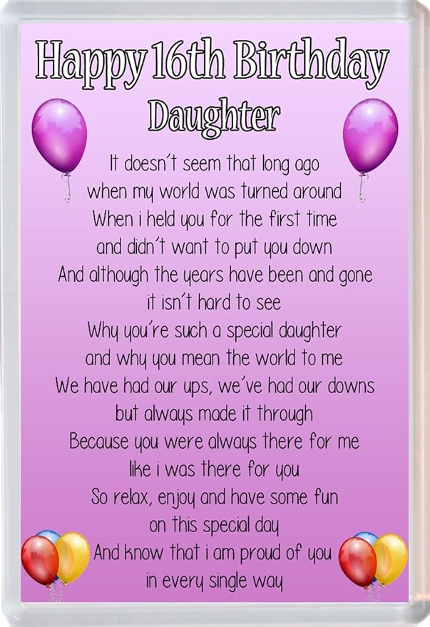 Happy 16th Birthday Daughter Poem Jumbo Fridge Magnet Ideal Birthday happy-16th-birthday-daughter-poem-jumbo-fridge-magnet-ideal-birthday