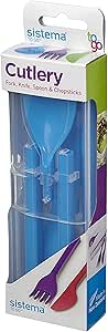Amazon.com: Sistema To Go Collection Cutlery Set, Color Received May ...