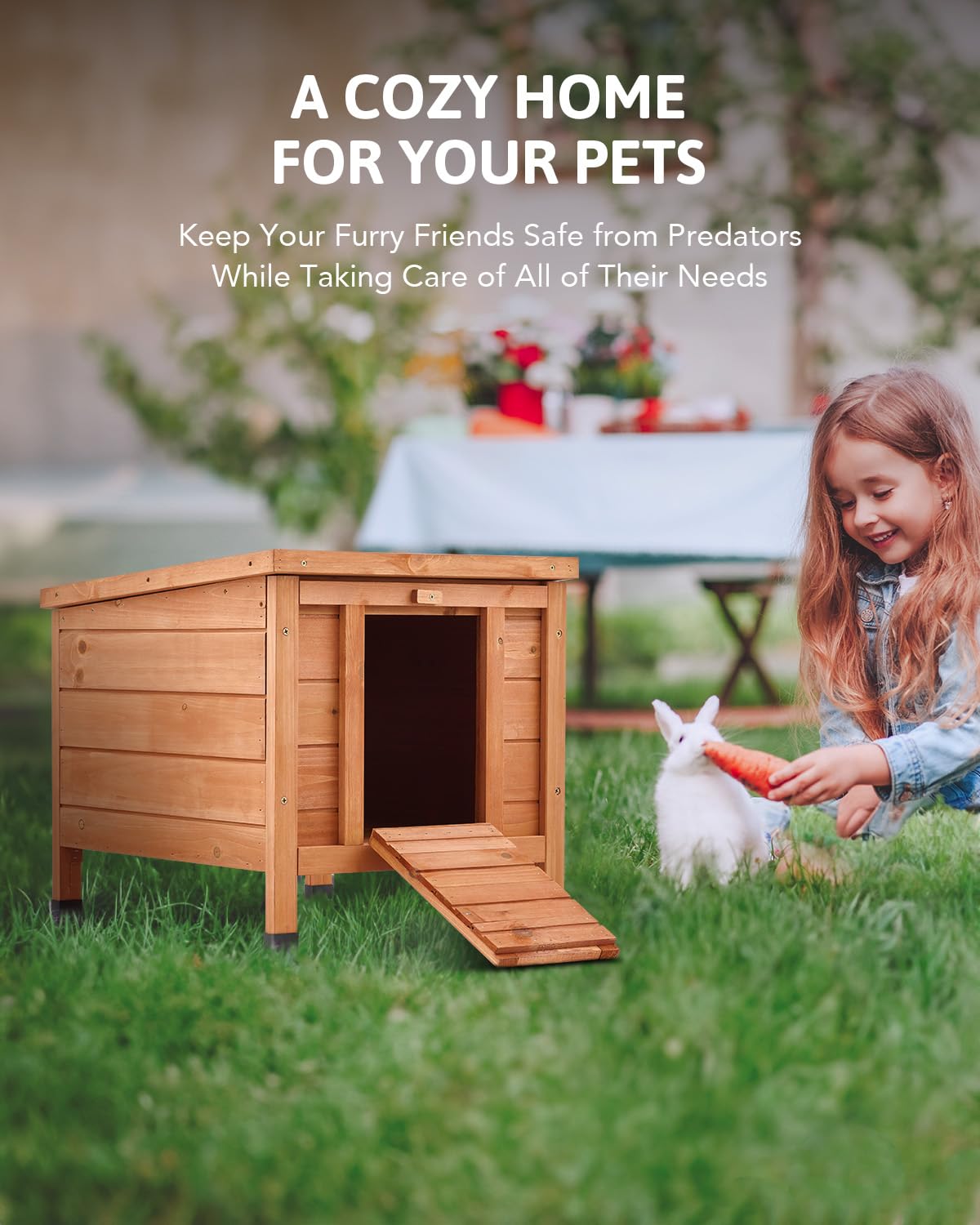 Mua CO-Z Outdoor Cat House, Weatherproof Rabbit Hutch Hideout Indoor ...