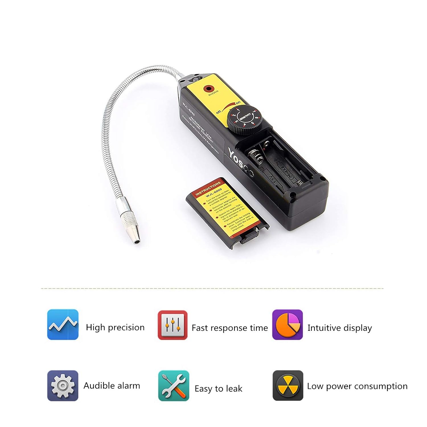 Refrigerant Halogen Leak Detector， Portable CFCs HFCs Refrigerant Leak ...