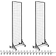 Amazon.com: Blulu 2 Pcs Standing Grid Panel Tower with S Hook 2' x 6 ...