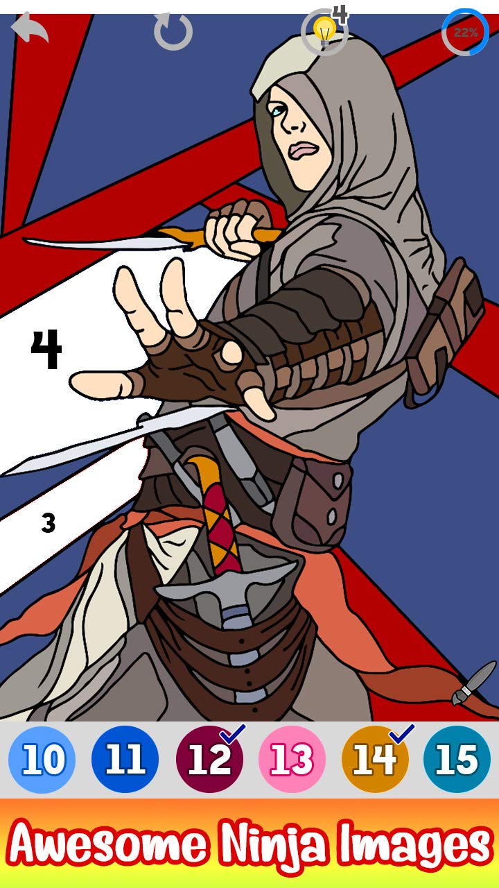 Ninja Color by Number - Adult Paint + Glitter + Crayon + Oil Paint ...