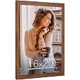 Amazon.com - 16x20 Wood Frame Brown, Rustic Natural 20x16in Woodgrain ...
