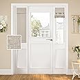 Amazon.com: HOMEIDEAS Blackout Linen Sidelight Curtains for Front Door ...