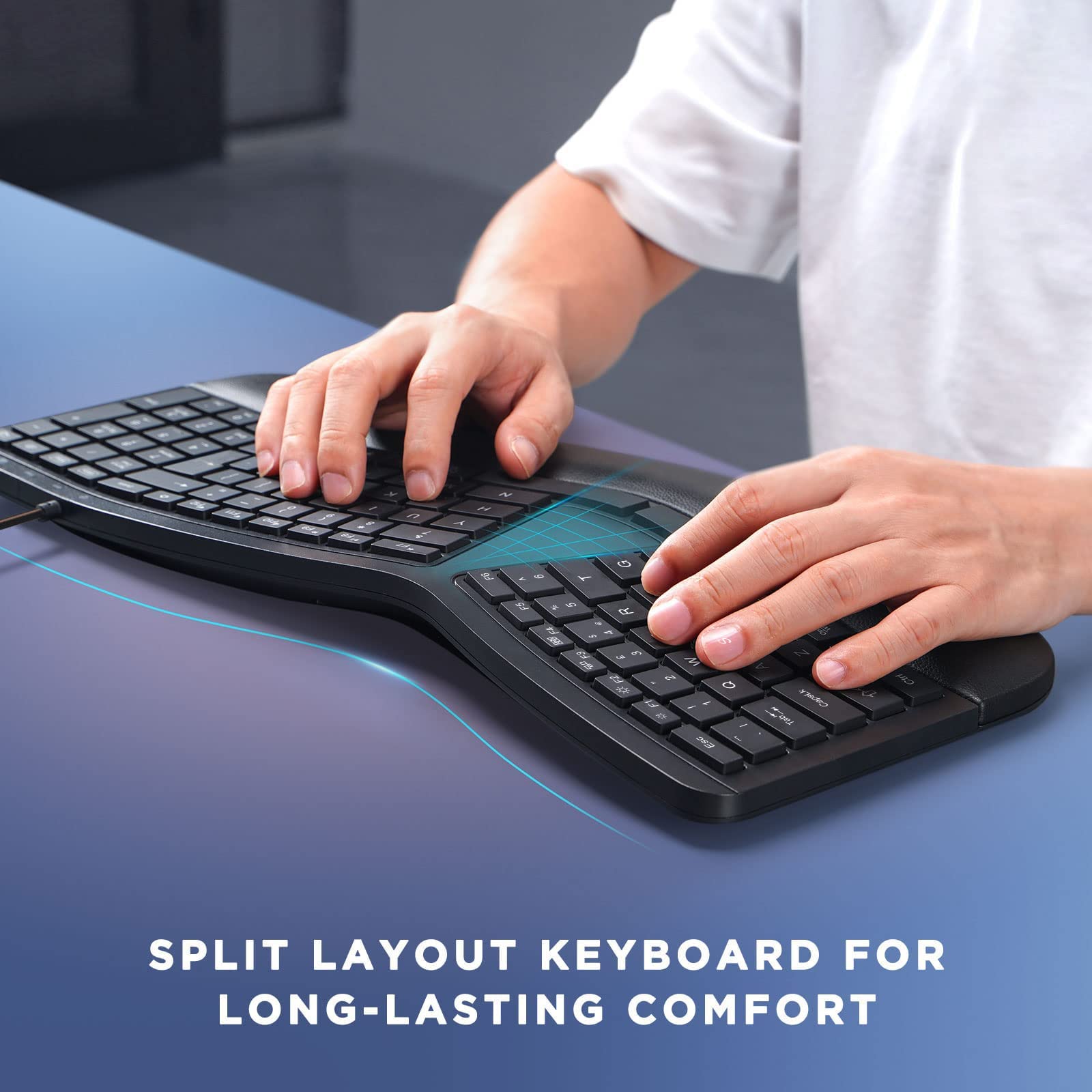 Mua Seenda Ergonomic Keyboard Wired USB Keyboard Illuminated Split ...