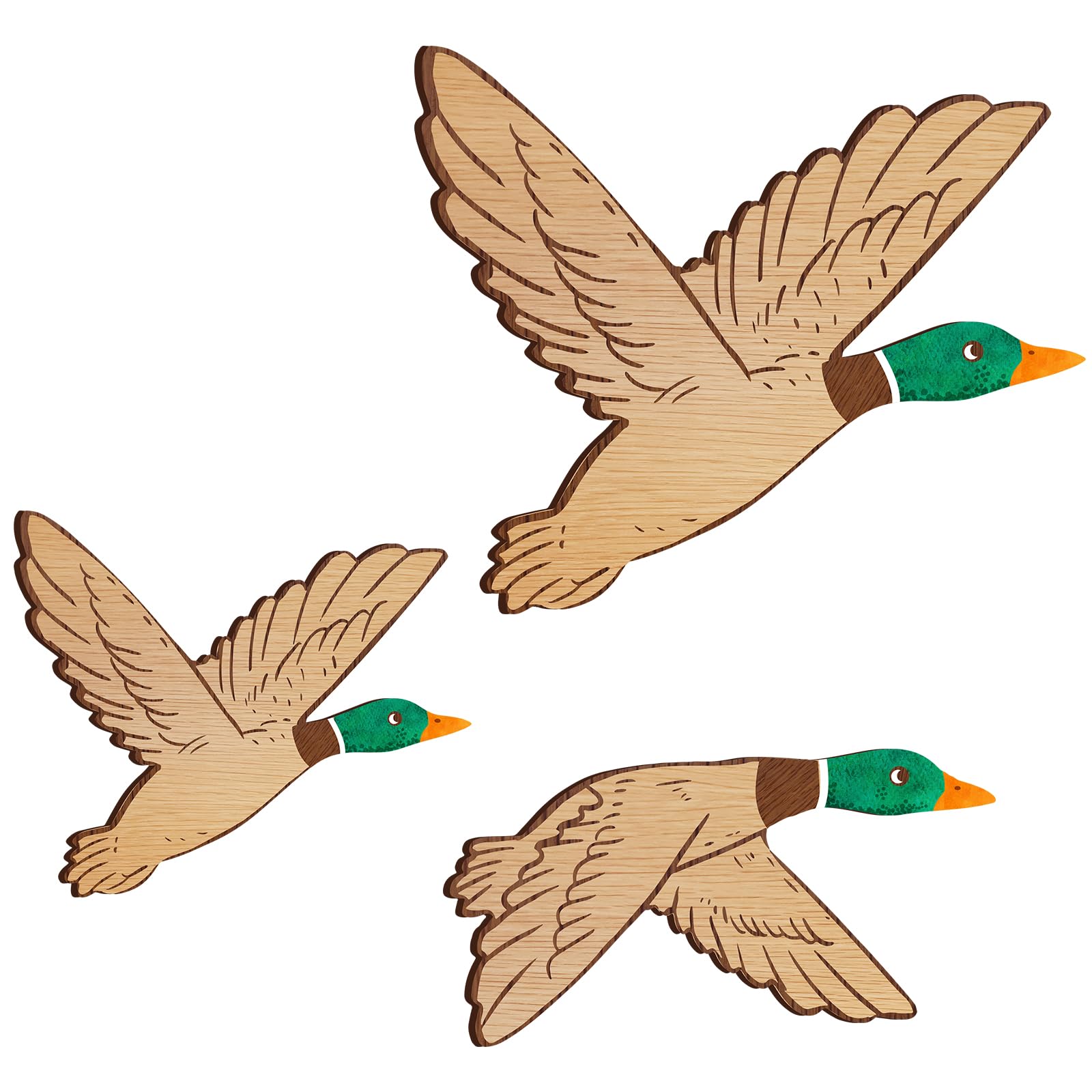 Lineshading 3 Sizes Mallard Duck Wall Art Duck Hunting Wall Decor ...