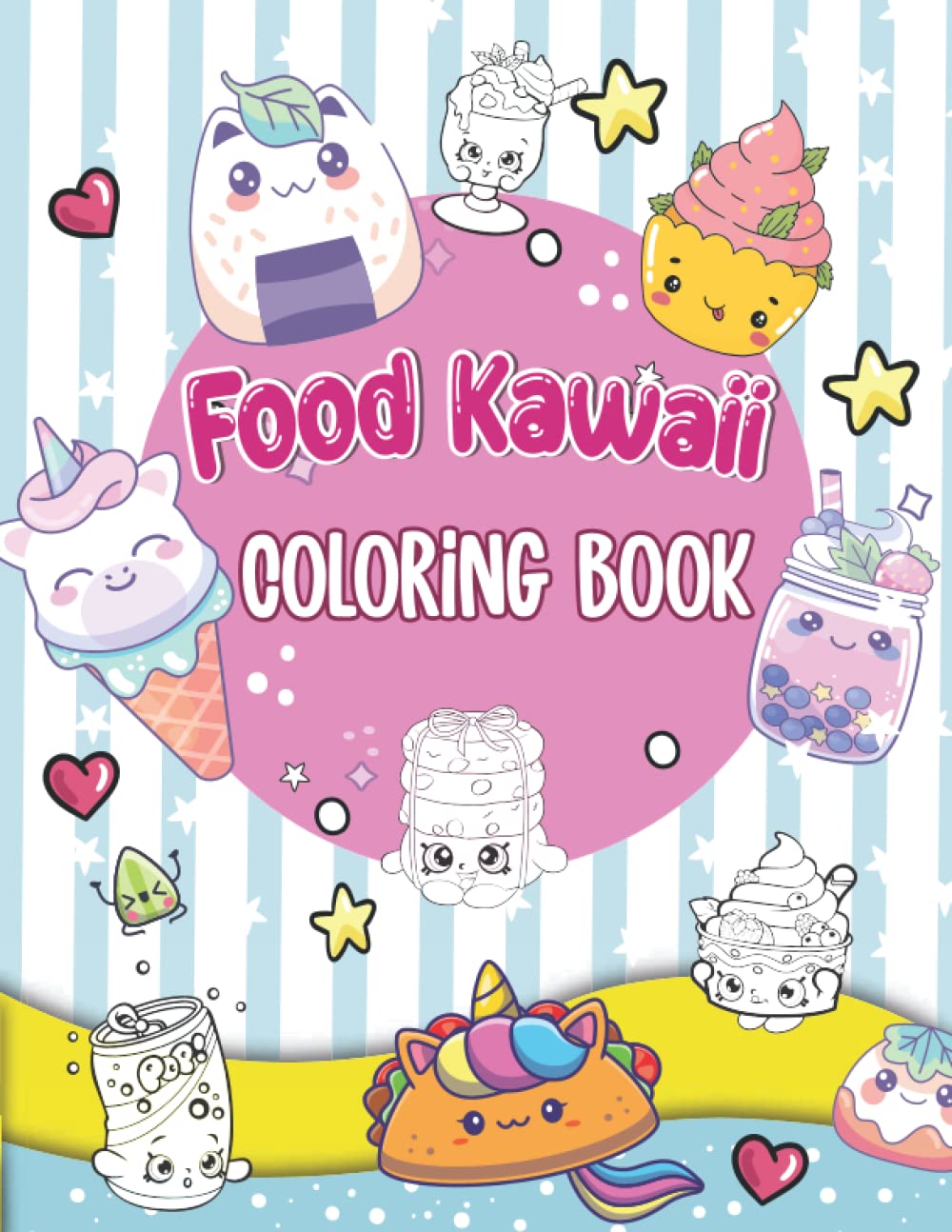 Mua Kawaii Food Coloring Book for Kids: 40 Fun, Easy and Cute Coloring ...