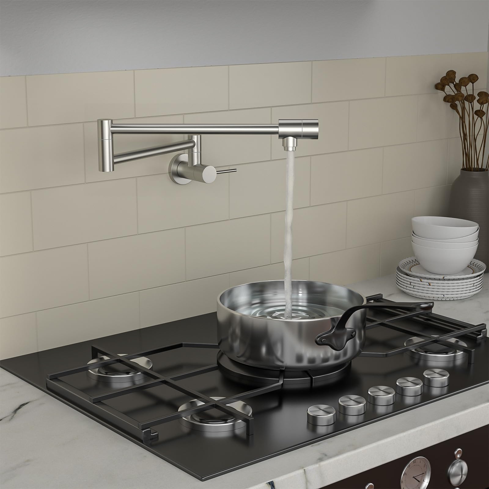 Mua Sarlai Pot Filler Faucet Wall Mount - Stainless Steel Pot Filler ...