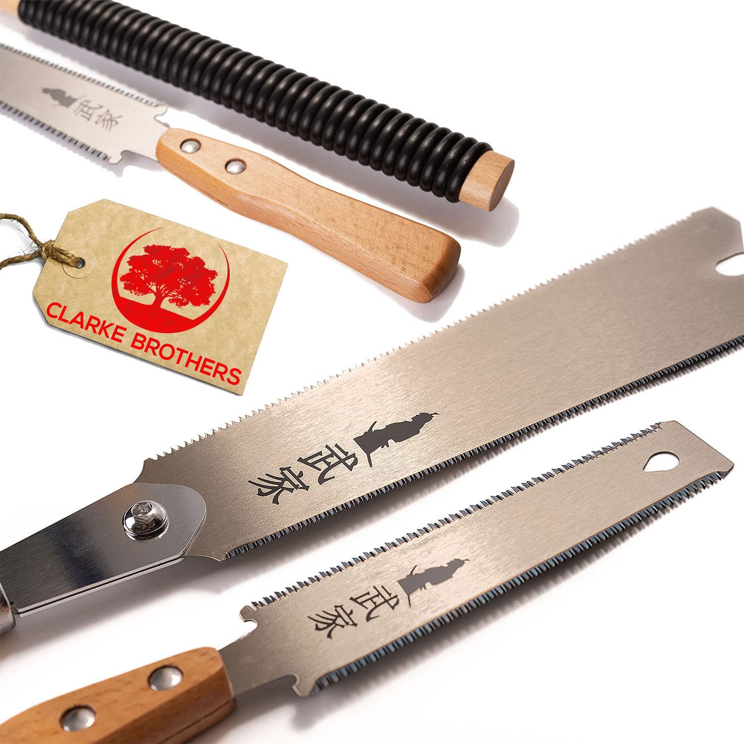 Set of 2 - Ryoba Japanese Pull Saw 9.5 Inch and Flush Cut Saw 6 Inch ...