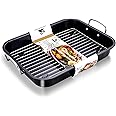 Amazon.com: HONGBAKE Small Roasting Pan with Flat Rack, Nonstick Baking ...