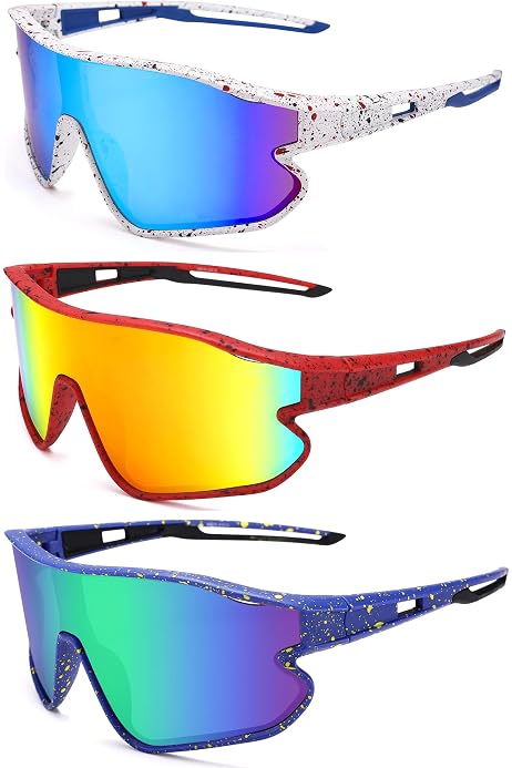 V-SUP Baseball Sunglasses UV400 Protection Rubber Frame V-SUP Youth ...