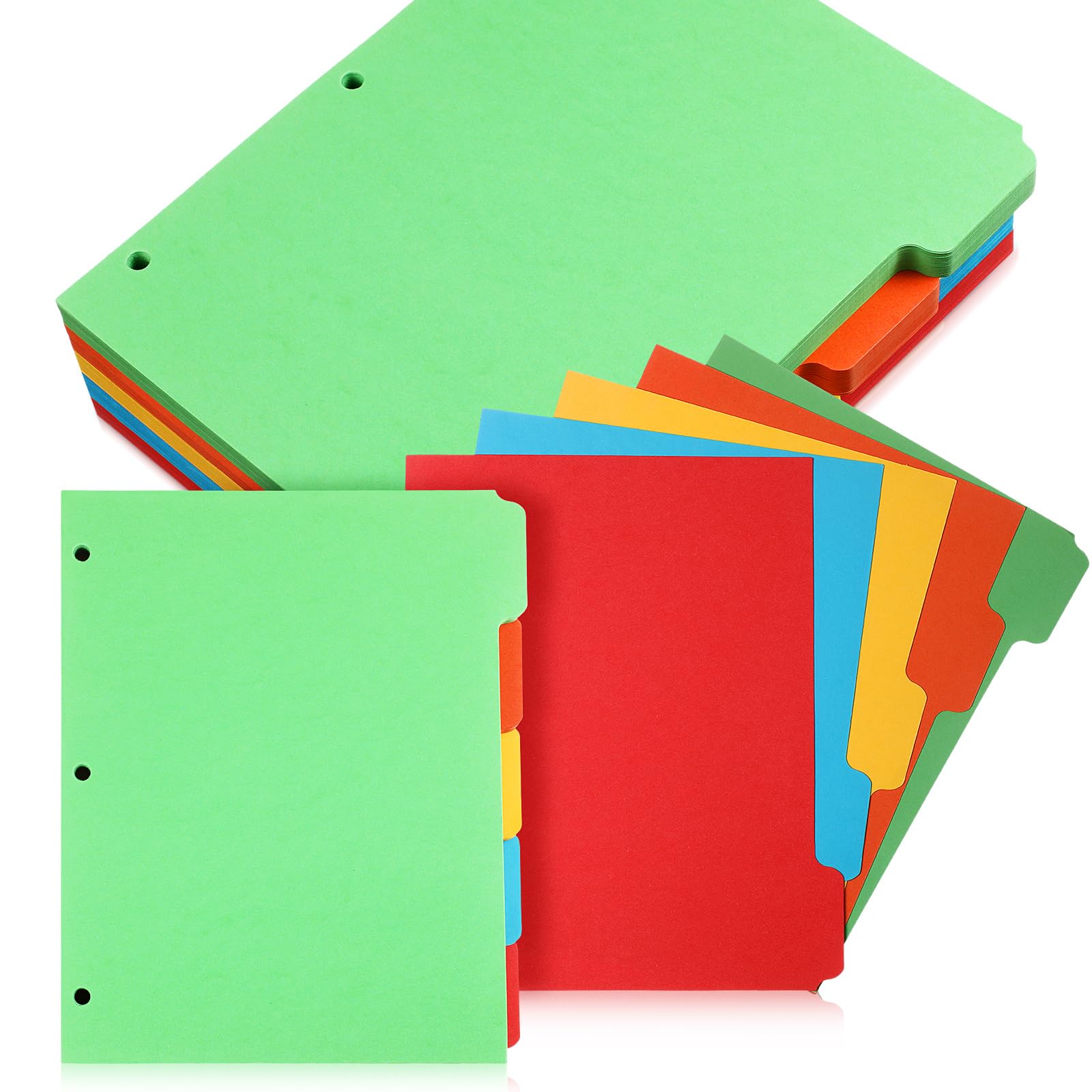 Harloon 250 Dividers Blank Writing on Binder Dividers 3 Hole Punch ...