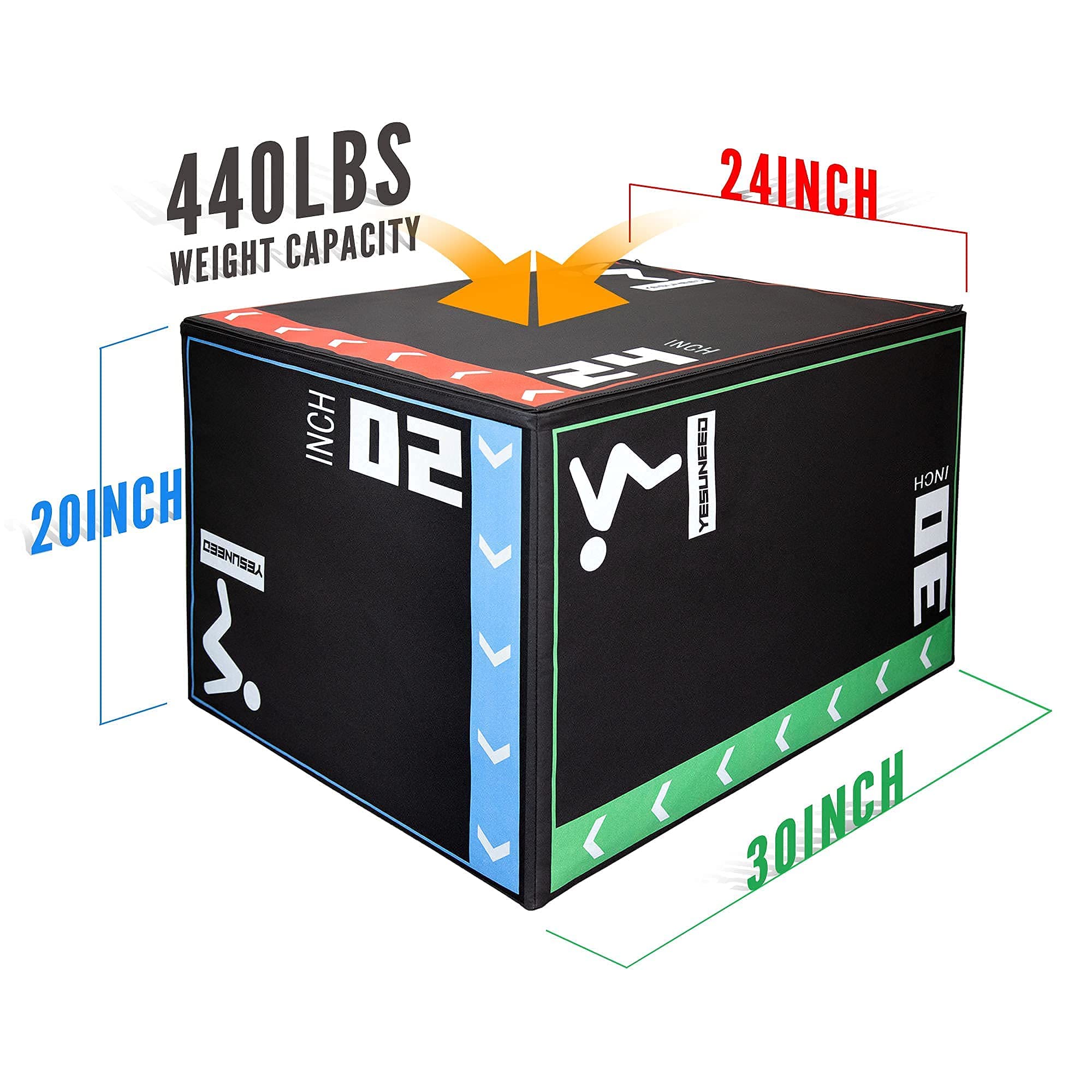 Mua Holleyweb 3 in 1 Foam Plyometric Jump Box - Plyo Jump Box for ...