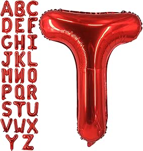 Amazon.com: Lovoir 40 Inch Large Red Letter T Balloons Big Size Jumbo ...