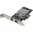 Amazon.com: StarTech.com 2 Port PCIe Network Card - RJ45 Port - Intel ...