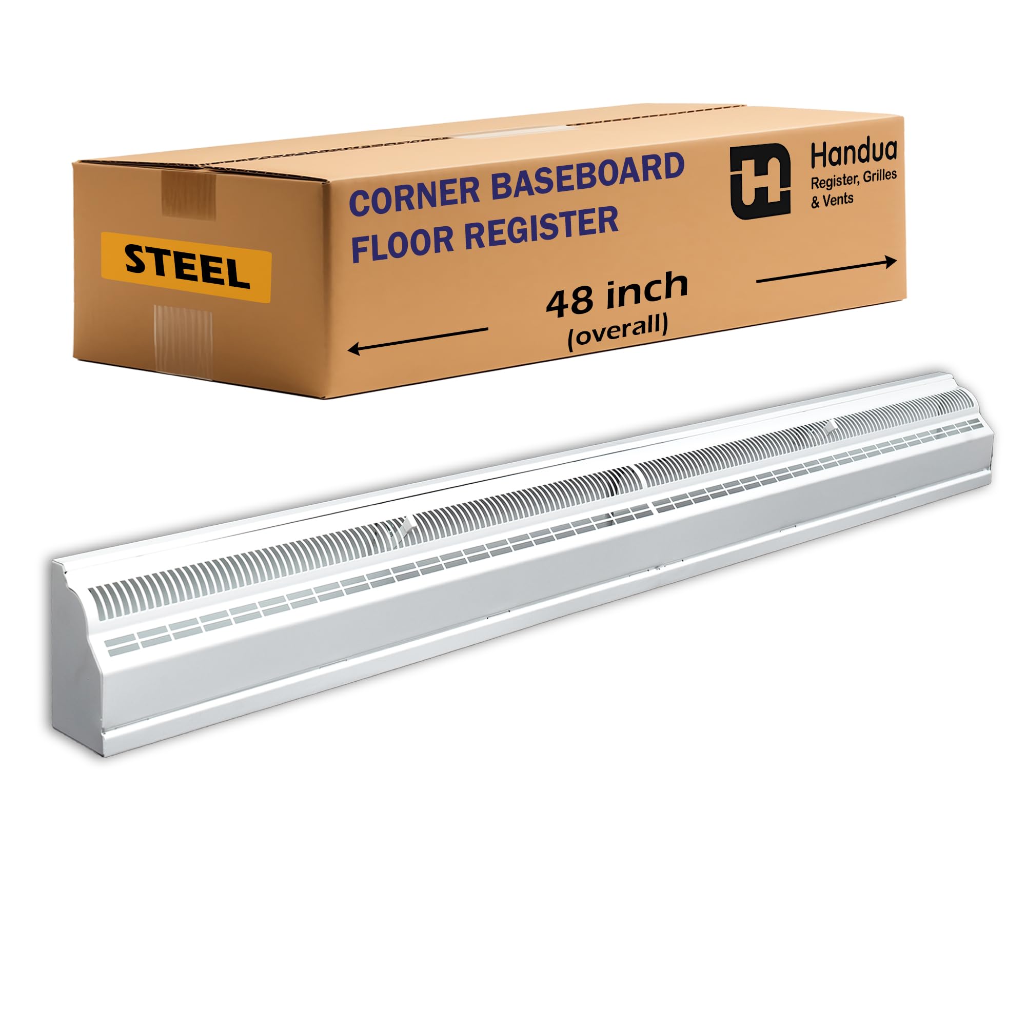 Fits 48-Inch Baseboard Space | Baseboard Air Register Grille | 48 ...